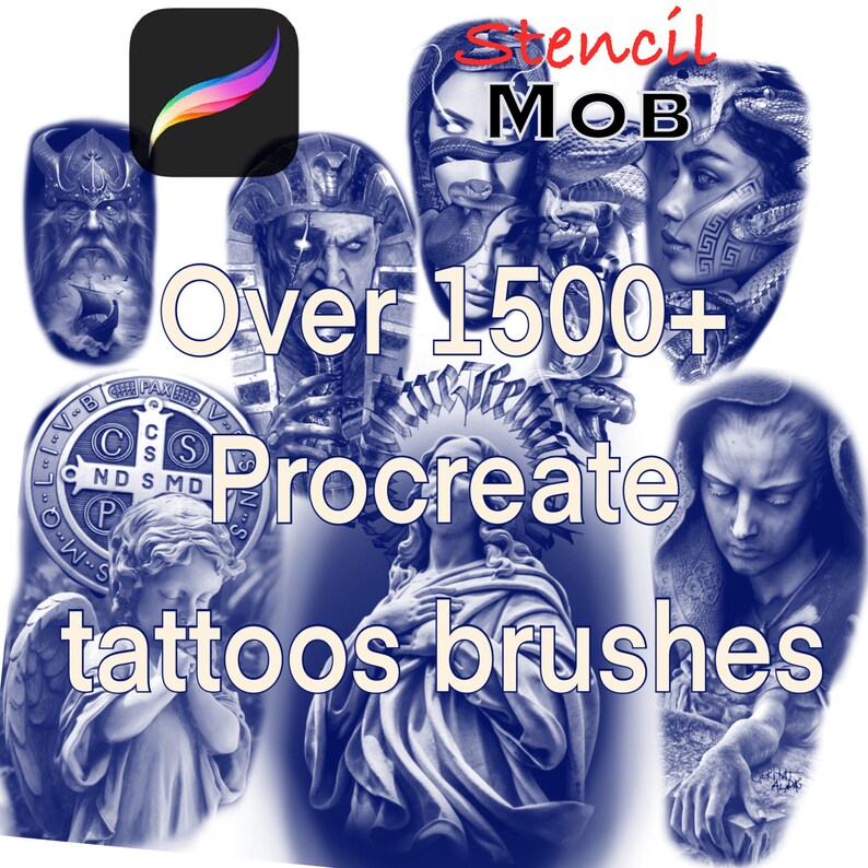 1500+ Procreate Tattoo Brushes Collection" - Etsy