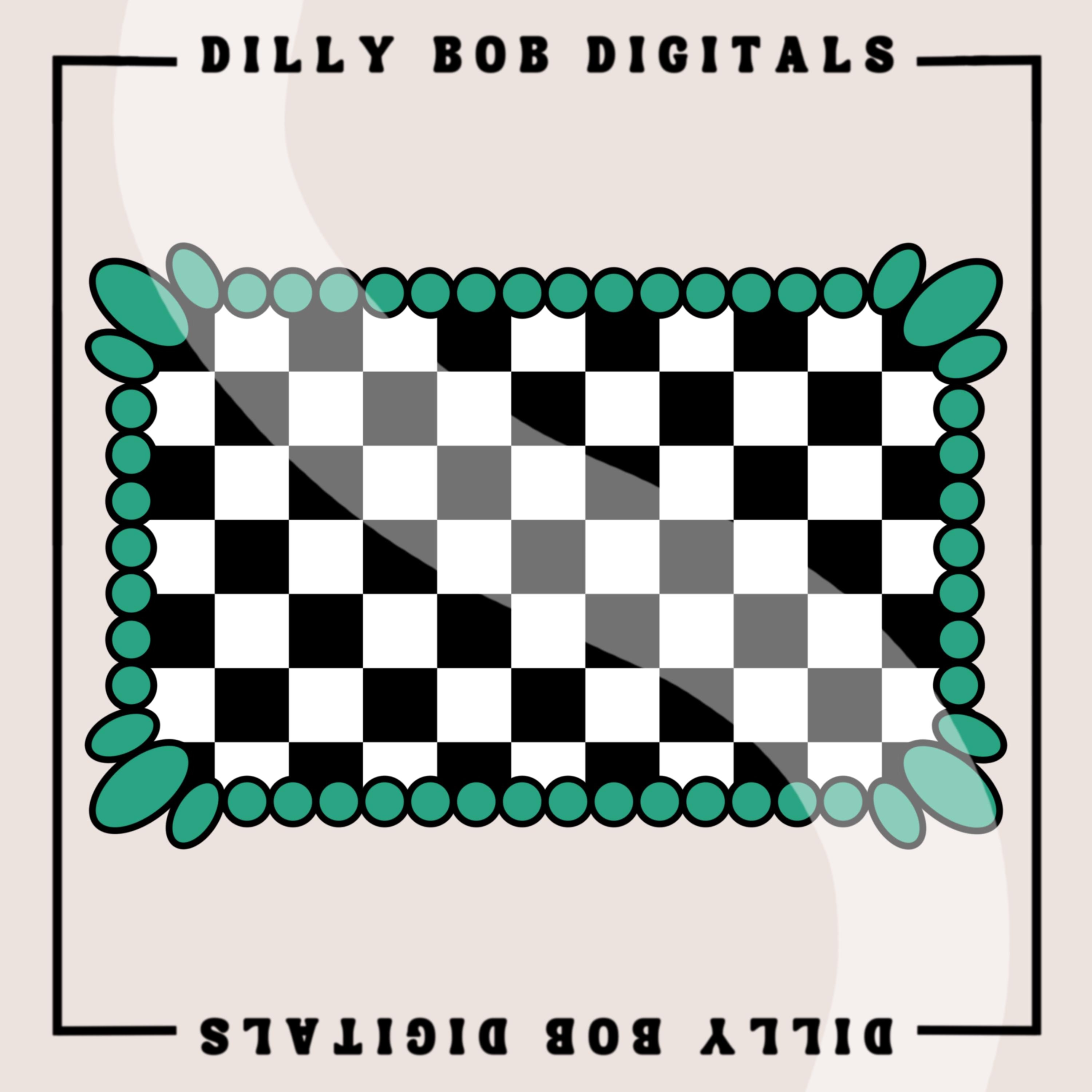 Turquoise Beaded Rectangle Frame PNG Digital Download | Design Elements ...