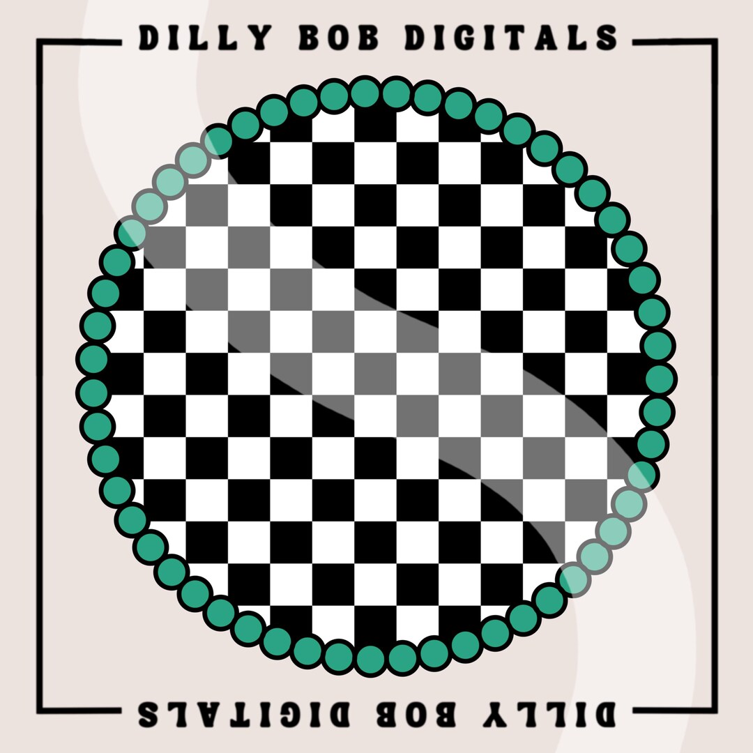 Turquoise Beaded Circle Frame PNG Digital Download | Design Elements ...