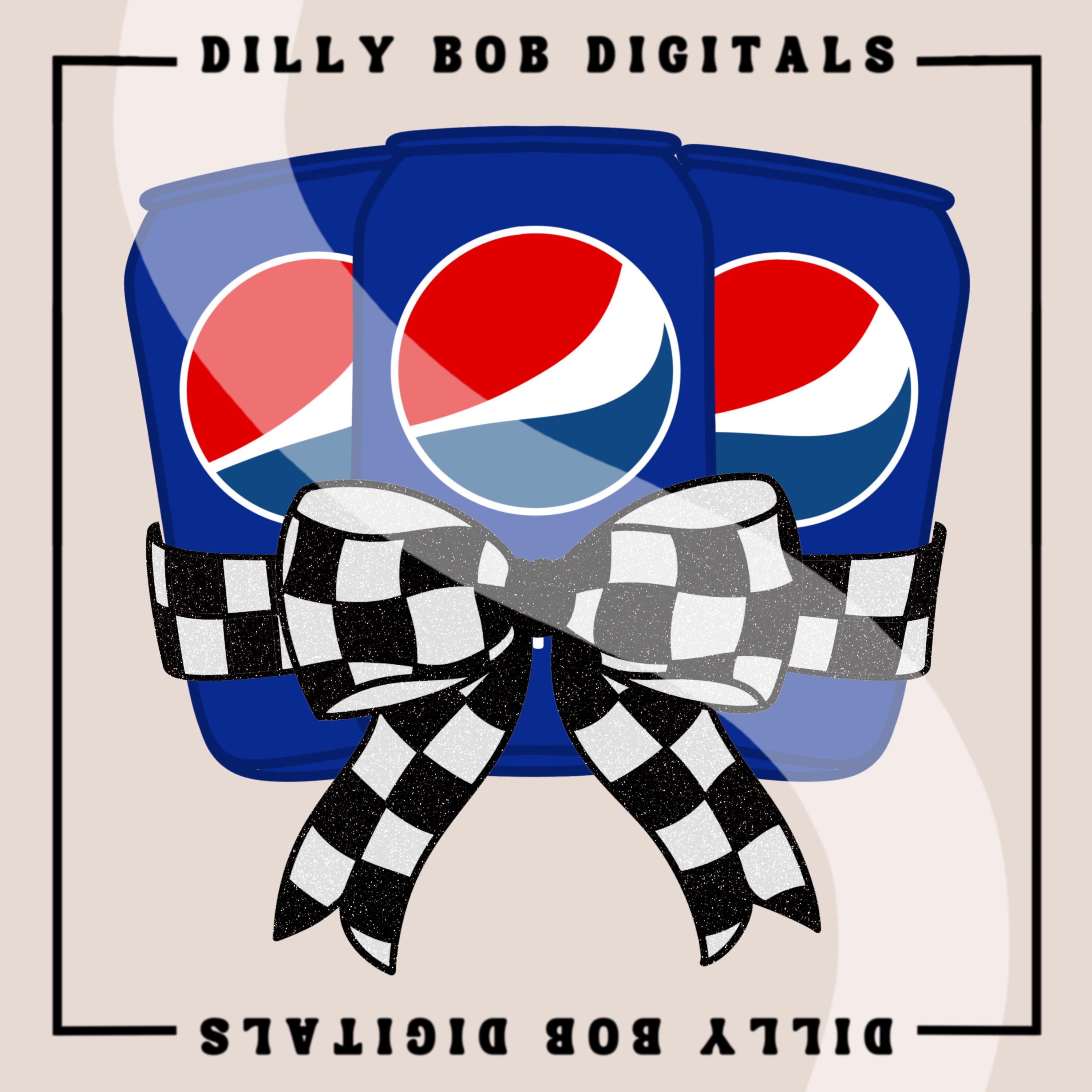 Pepsi + Bows PNG Digital Download | Checkered Coquette Bow | Pepsi ...