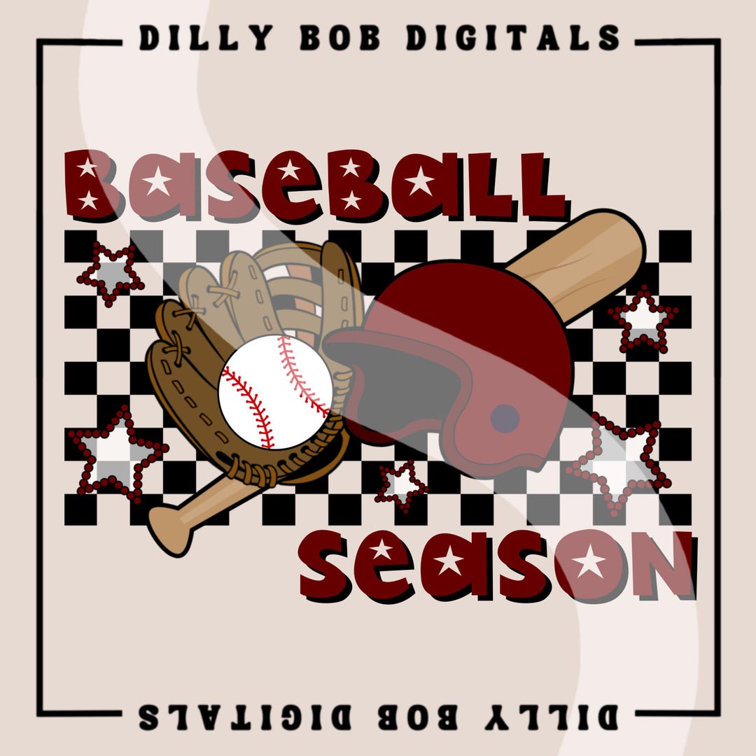 Maroon Baseball Season PNG Digital Download | Sublimation Design ...