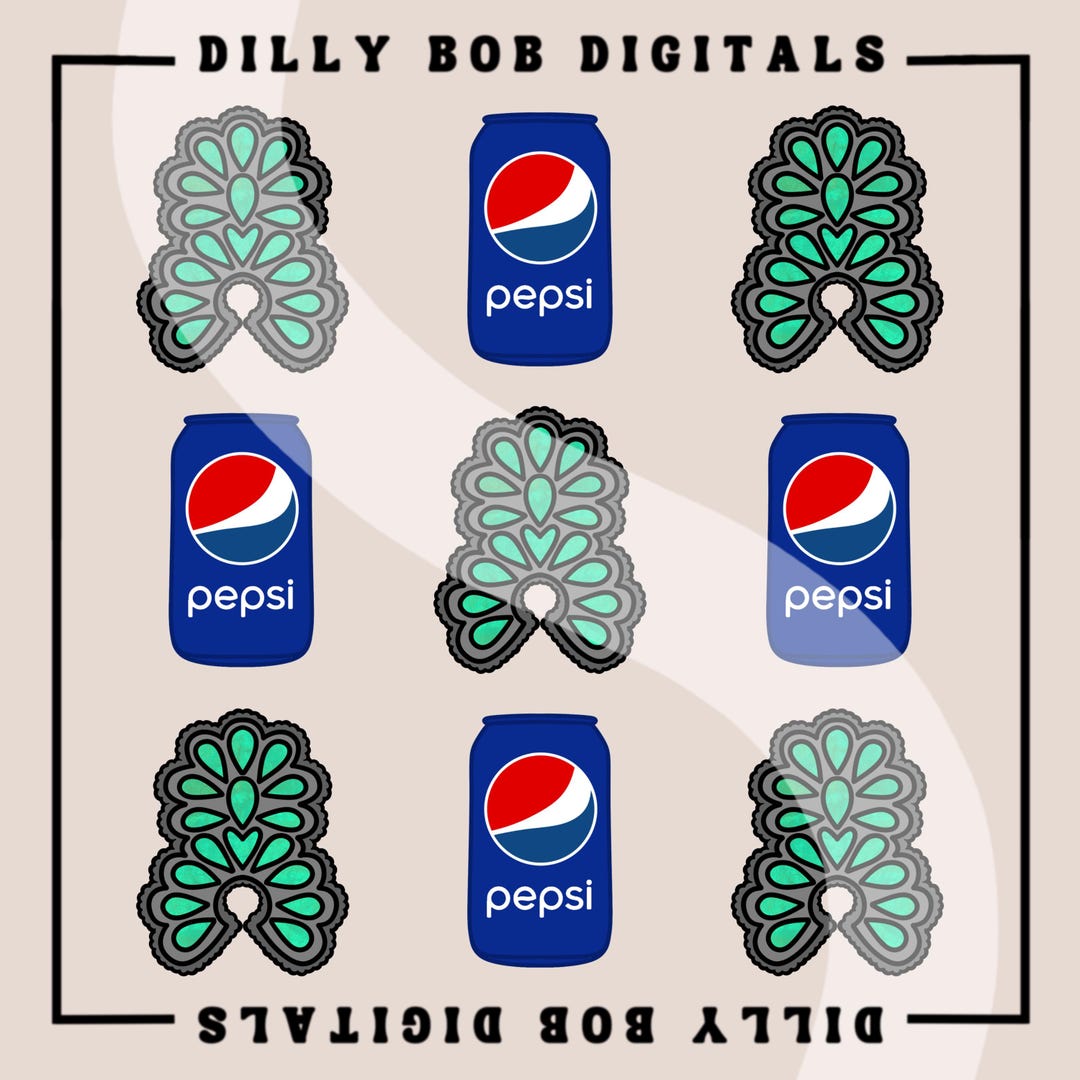 Pepsi + Turquoise Concho PNG Digital Download | Coquette PNG | Pepsi ...