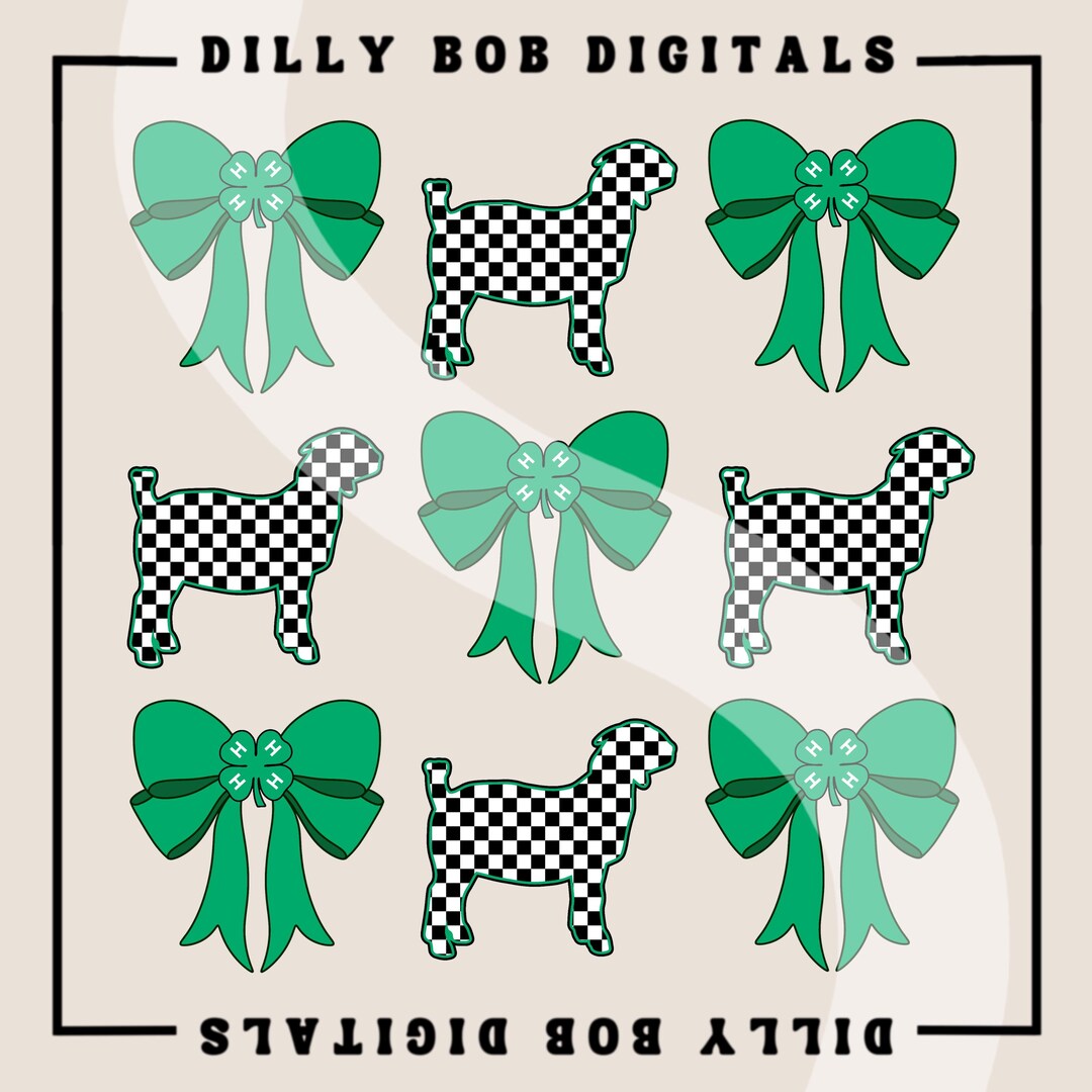4-H Show Goats & Bows PNG Digital Download | Western Sublimation Design ...