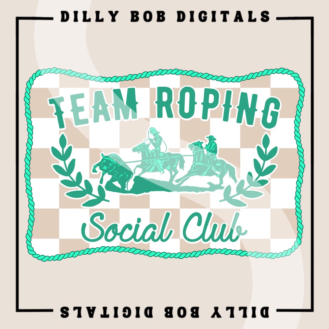 Team Roping Social Club Sublimation PNG | Coquette Rodeo PNG | Rope ...