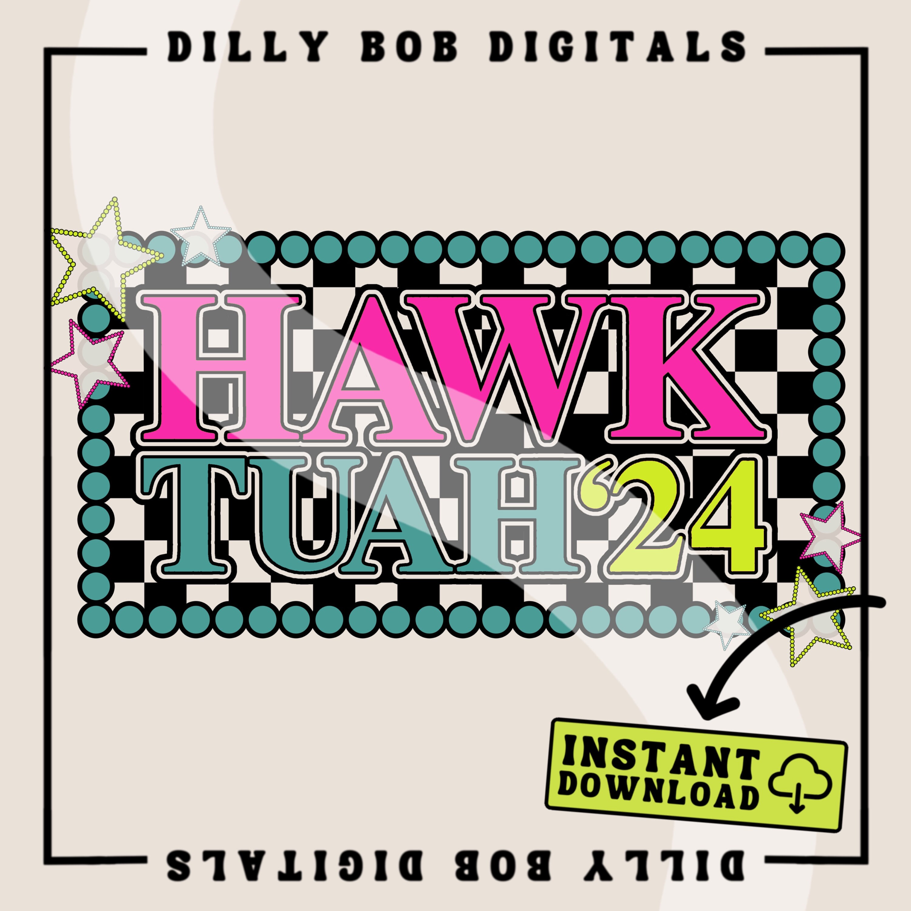 Hawk Tuah '24 Sublimation PNG Design Digital Download Retro Western ...