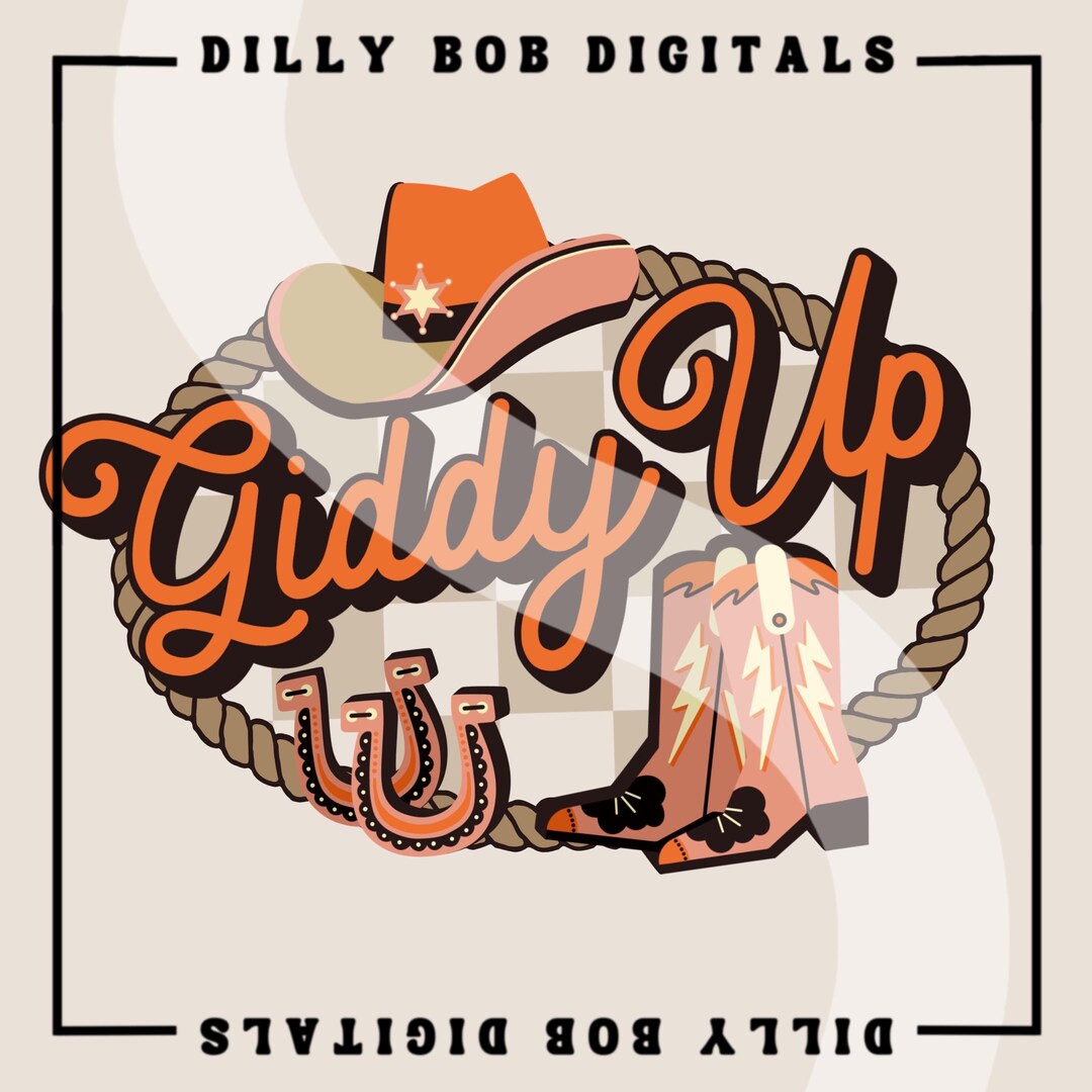 Giddy up PNG: Western Sublimation Design (digital Download) - Etsy