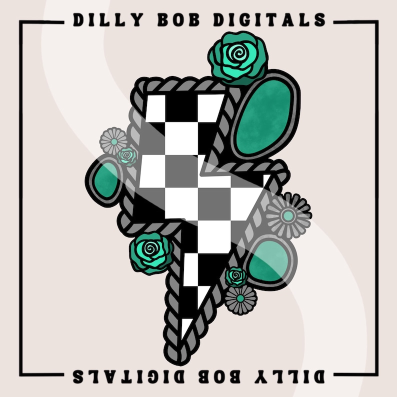 Silver Turquoise Lightning Concho PNG Digital Download | Western ...