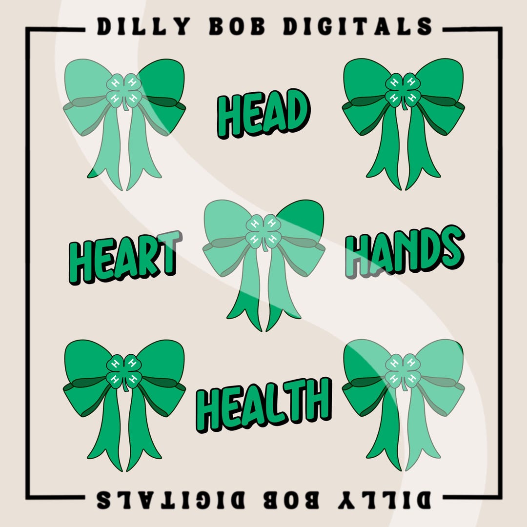 4-H Motto & Bows PNG Digital Download | Sublimation Design | Livestock ...