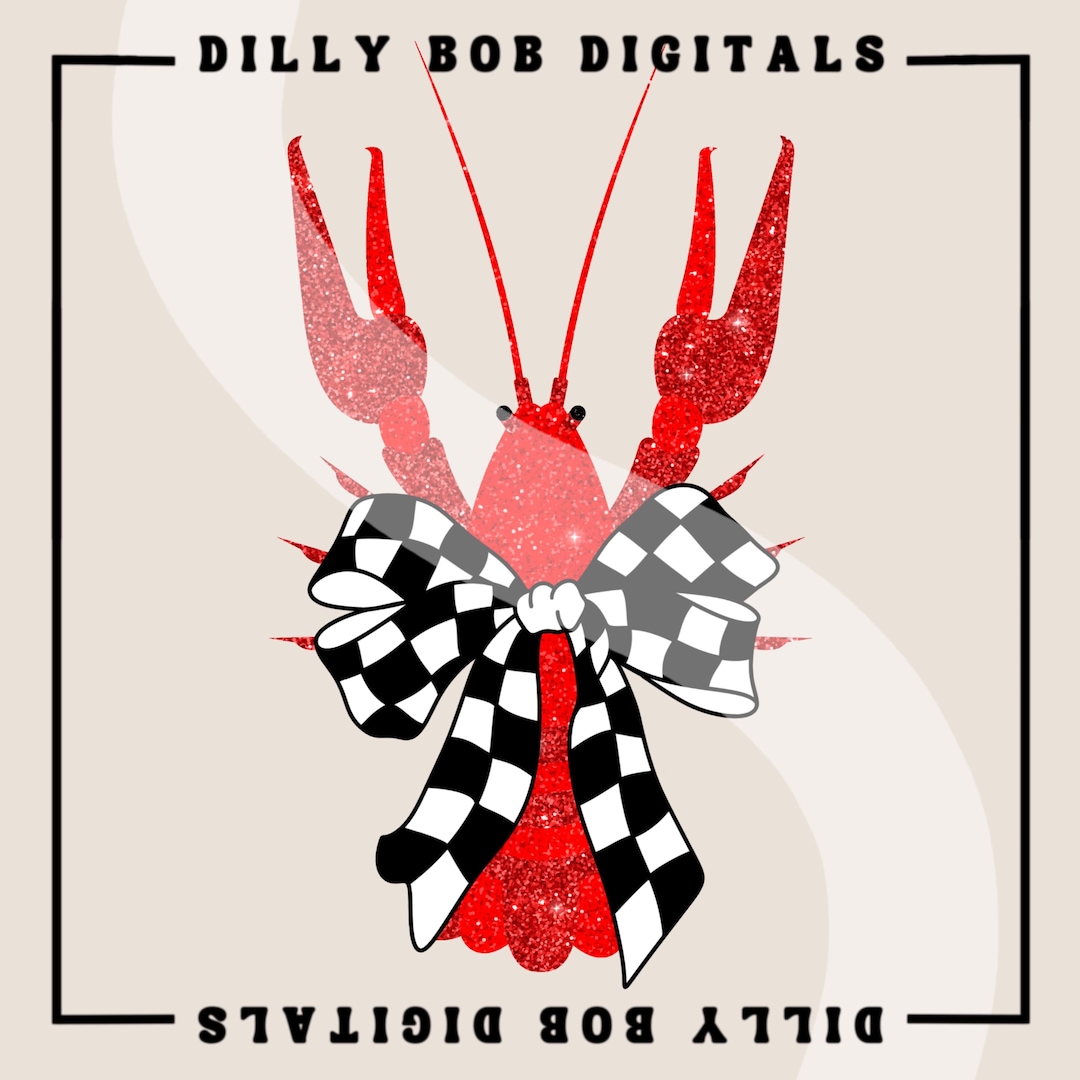 Faux Glitter Crawfish PNG: Southern Louisiana Sublimation (digital ...