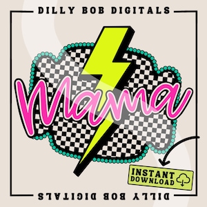 Checkered Background Mama PNG Digital Download | Western PNG Design ...