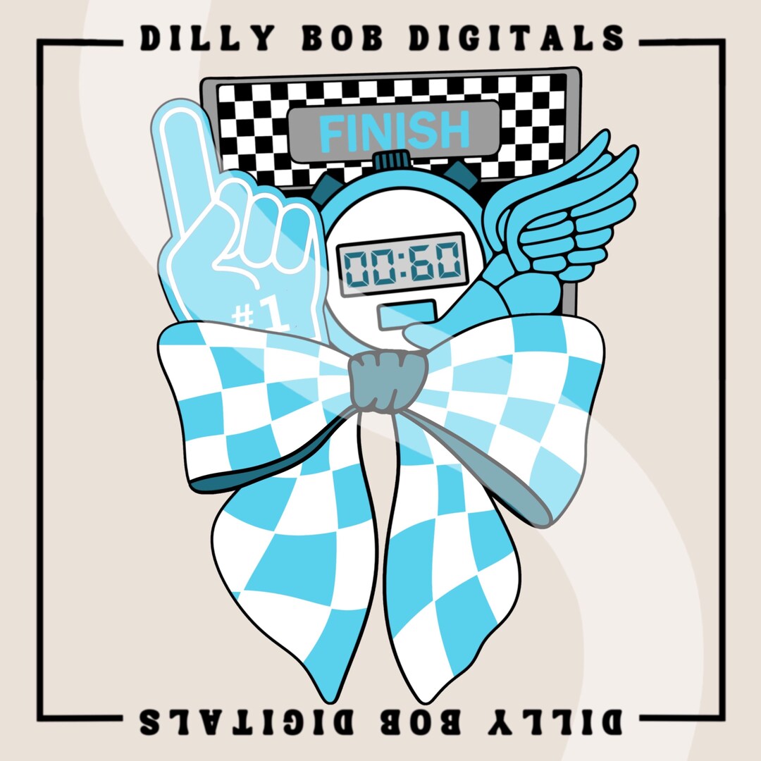 Light Blue Track Bow PNG: Sports Sublimation Design (digital Download ...