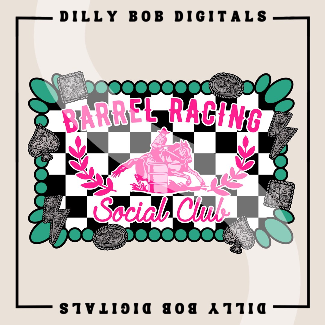 Barrel Racing Social Club Sublimation PNG | Coquette Rodeo PNG | Rope ...