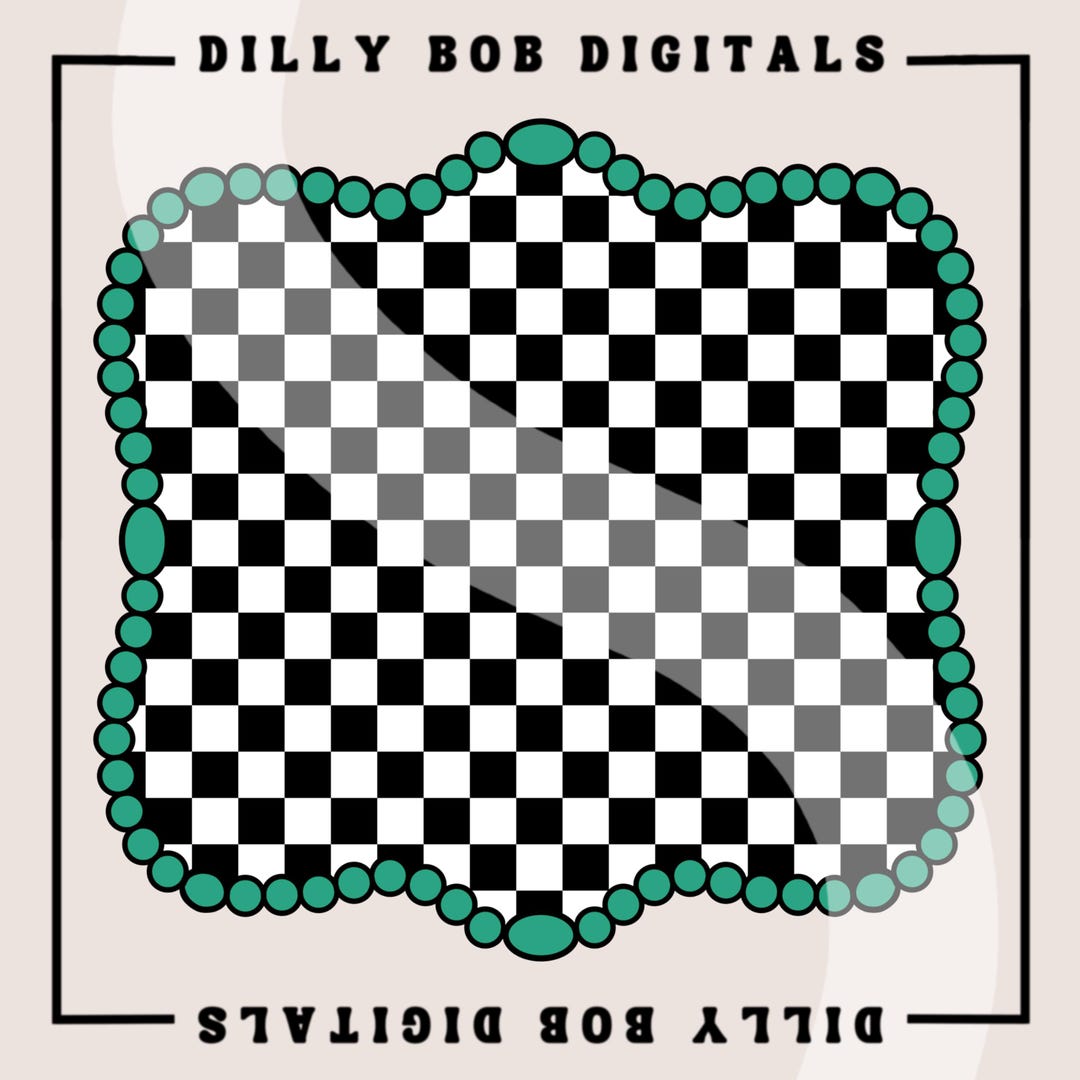 Turquoise Beaded Frame PNG Digital Download | Design Elements | Western ...