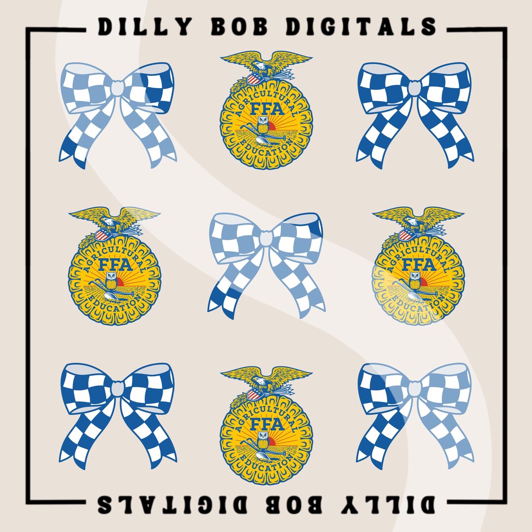 FFA Logo Checkered Bows PNG Digital Download Future Farmers of America ...