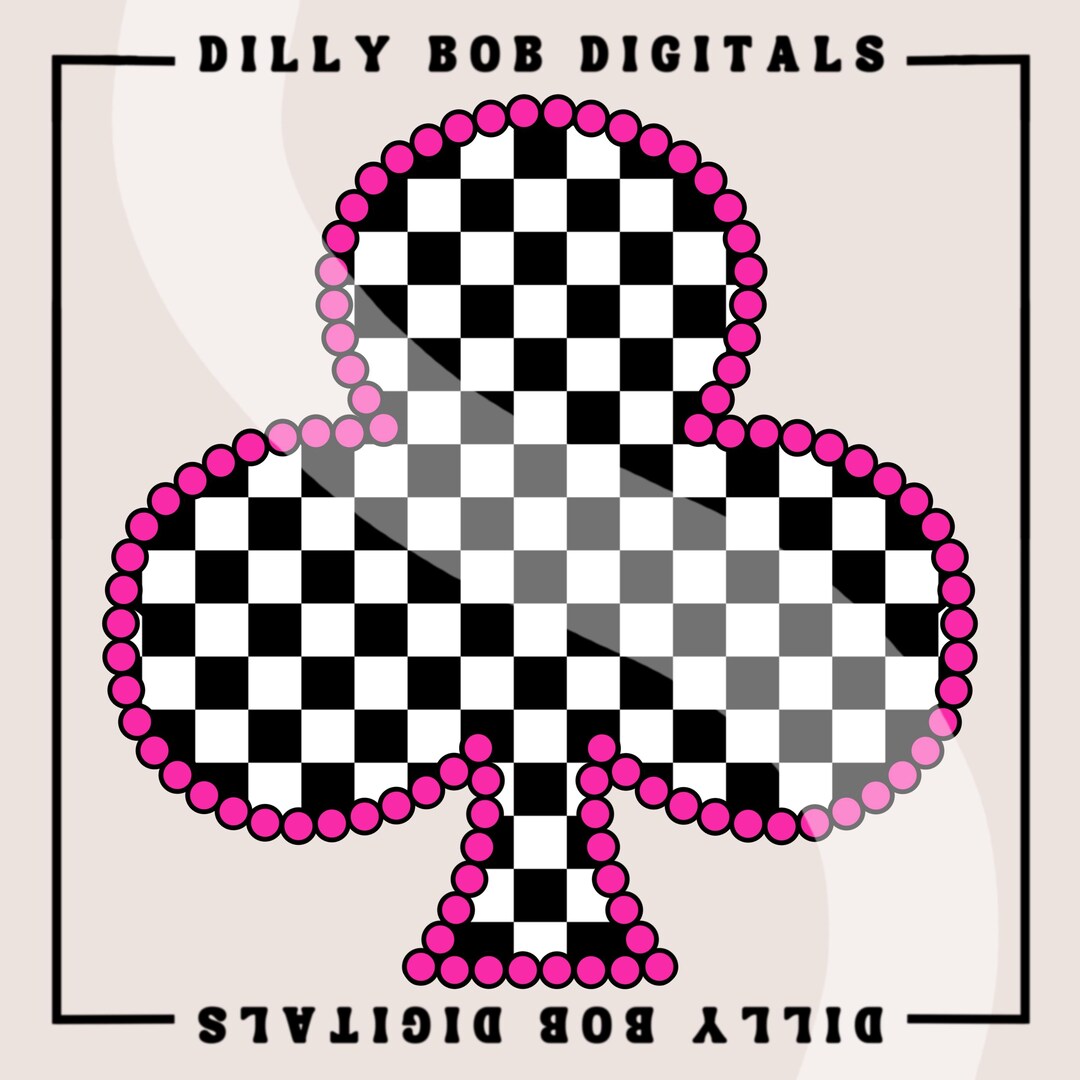 Hot Pink Beaded Clubs Frame PNG: Western Sublimation Design (digital ...