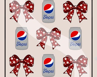Preppy Coquette Bow Diet Pepsi PNG | Instant Digital Download - Etsy