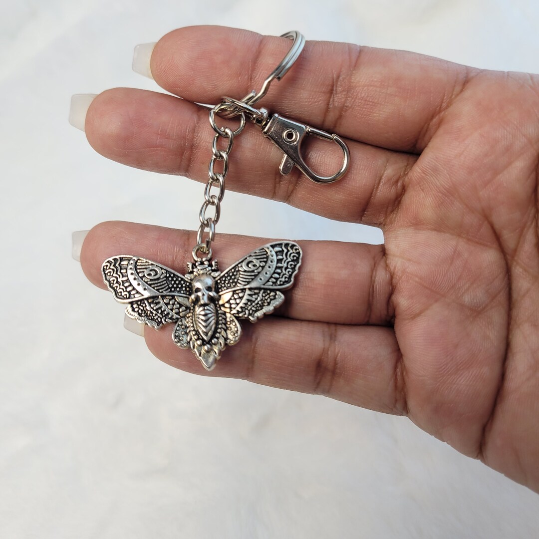 Moth Keychain - Etsy