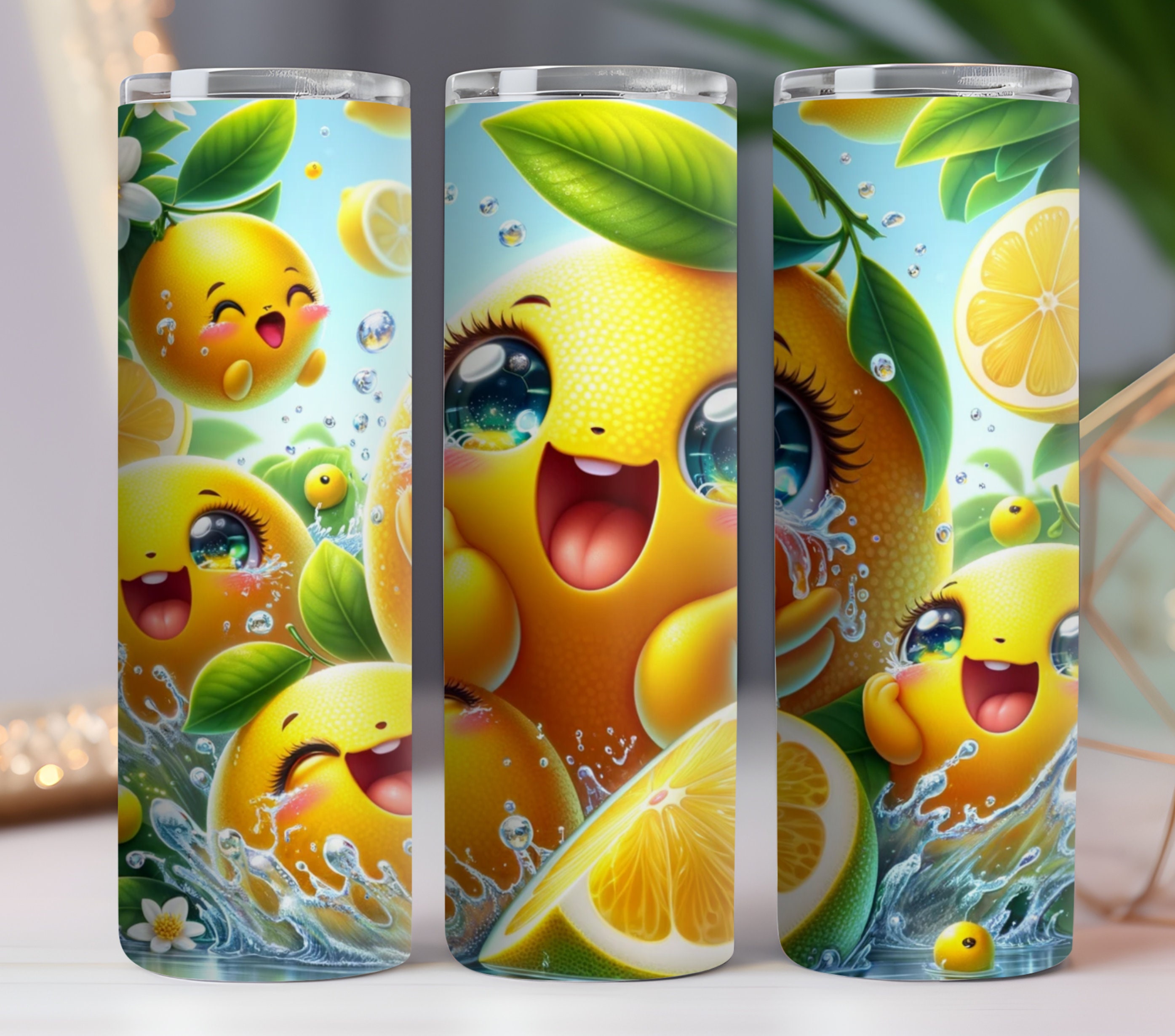 Cute Lemon Tumbler Wrap,fresh Lemon Instant Digital Download Png,20oz ...