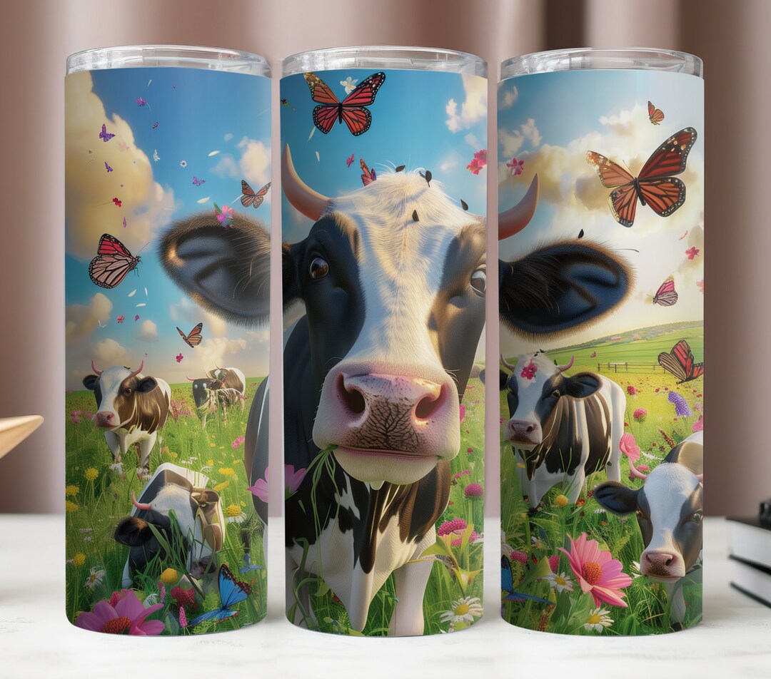 Cow Tumbler Wrap,cute Cow in a Farm Sublimation Designs,20oz Tumbler ...