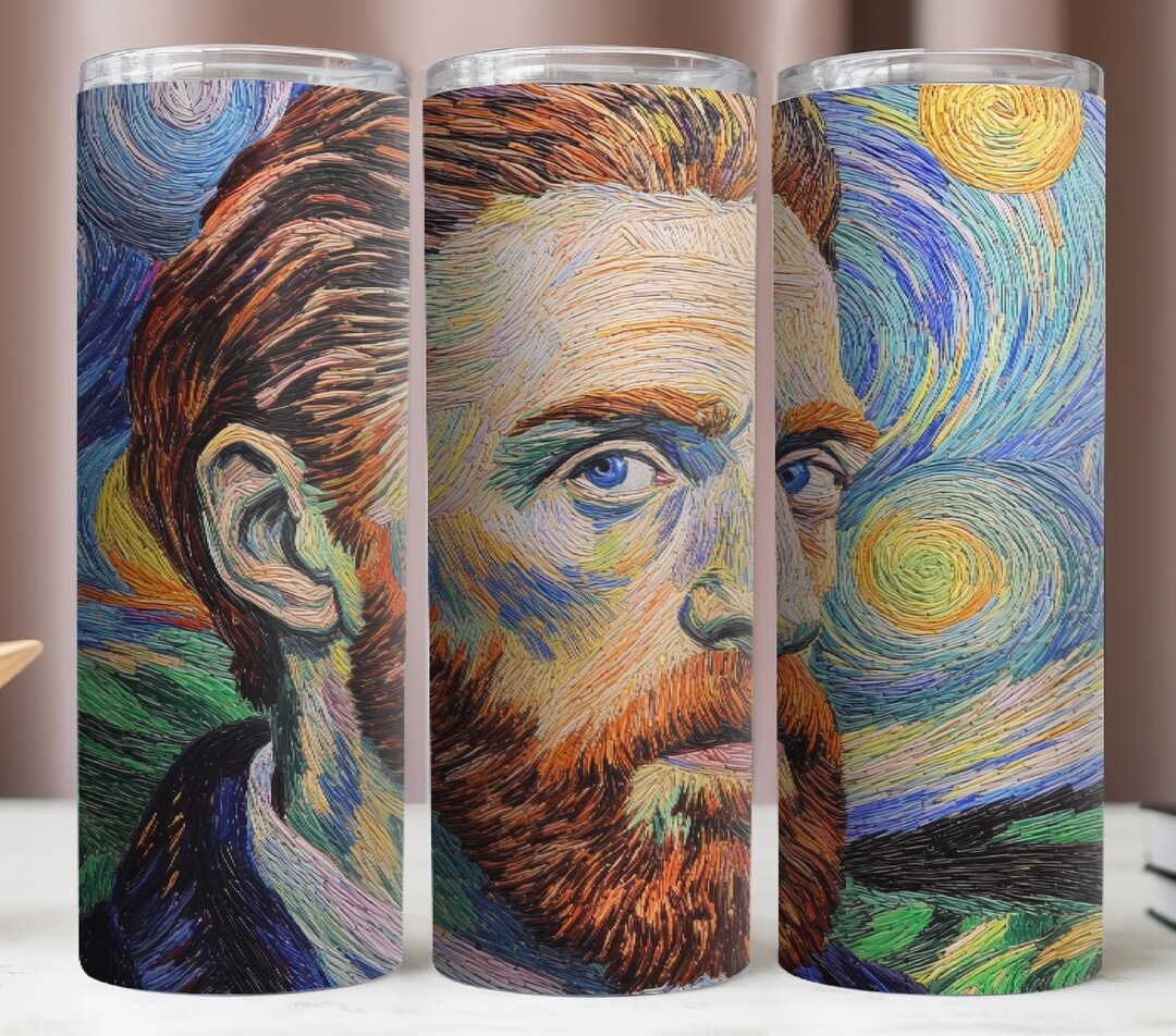 Van Gogh Tumbler Wrap, Drawing Art Sublimation Design (digital Download ...