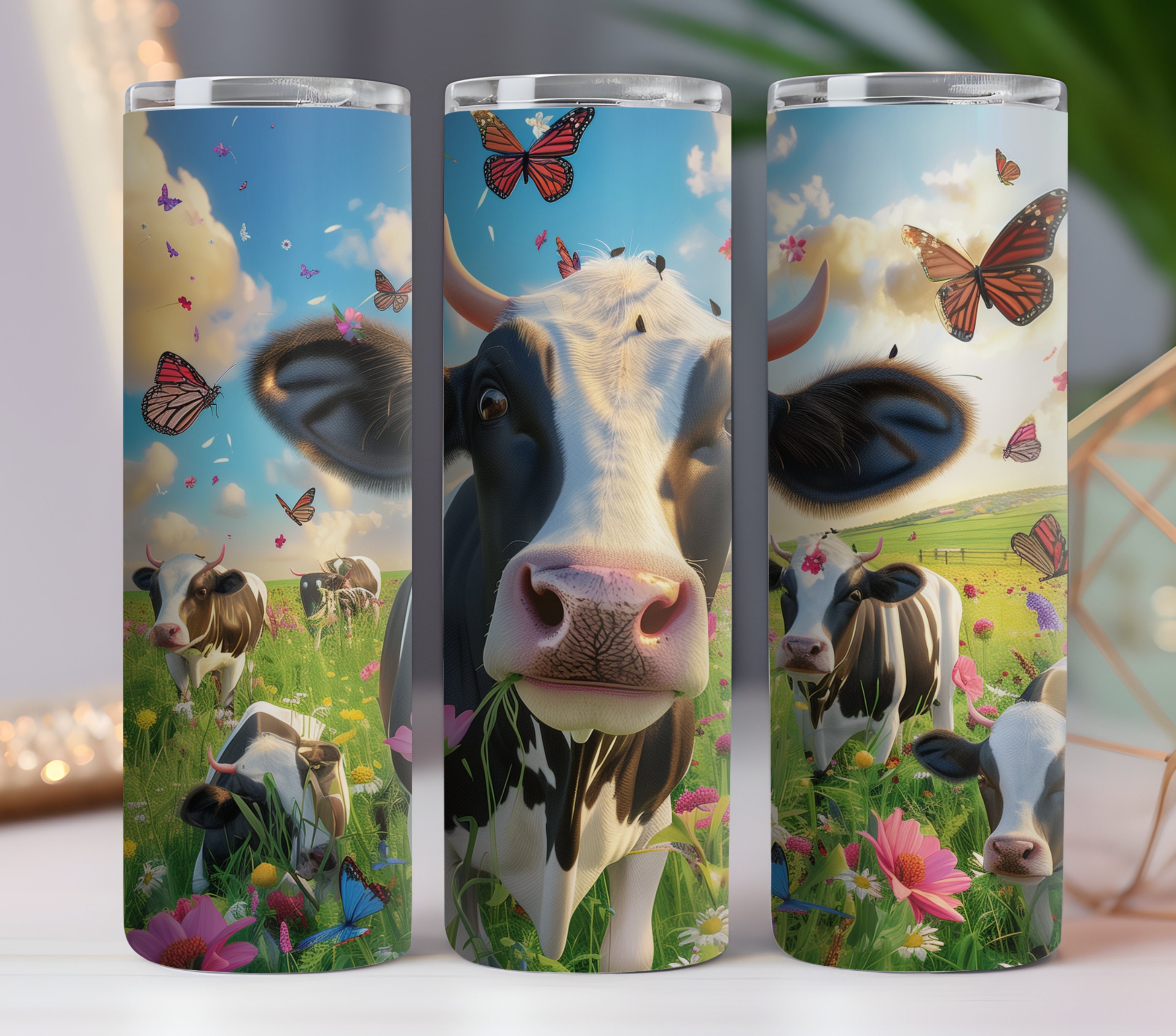 Cow Tumbler Wrap,cute Cow in a Farm Sublimation Designs,20oz Tumbler ...