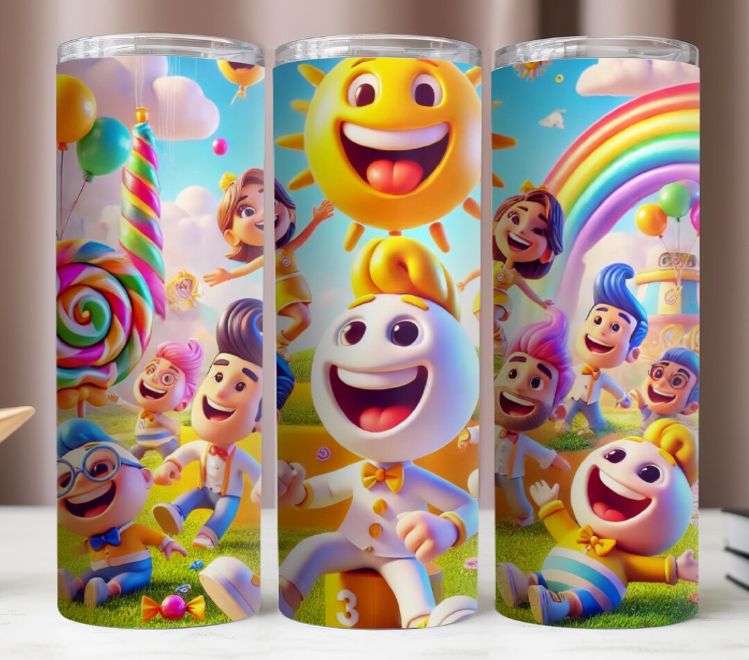 Cartoon Tumbler Wrap,animation Digital Png,funny Cartoons Sublimation ...