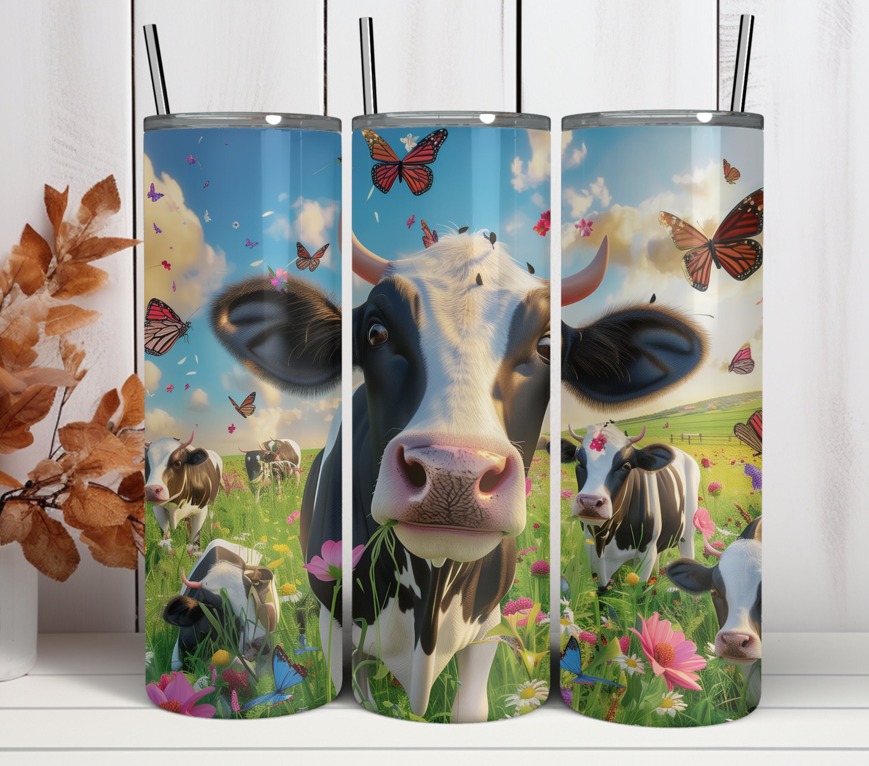 Cow Tumbler Wrap,cute Cow in a Farm Sublimation Designs,20oz Tumbler ...