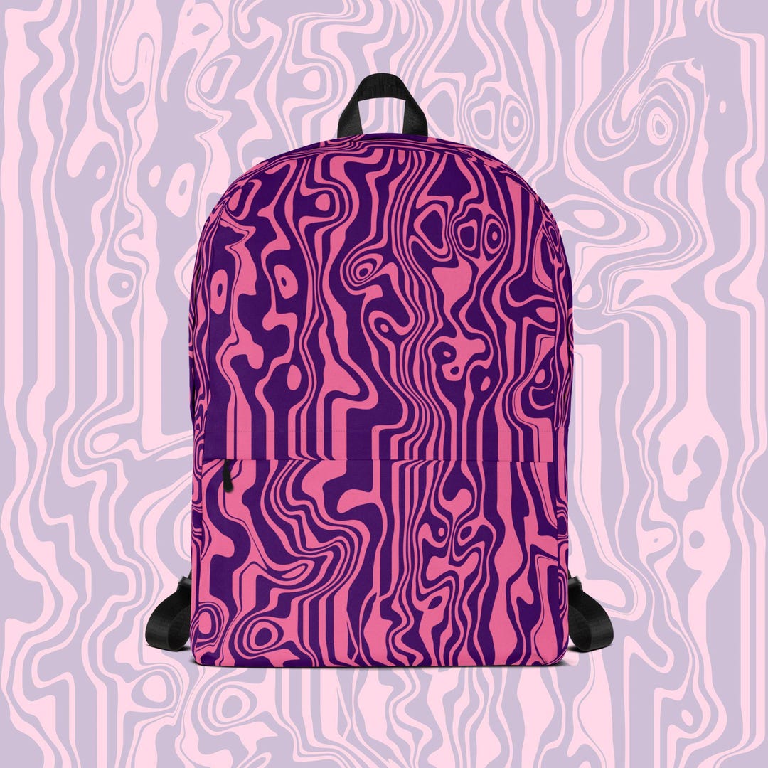 Raspberry Pink Laptop Bag, Commuter Backpack for Work, Rave Backpack ...