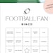 Enthusiastic Football Fan BINGO Cards | Digital File, 20 Unique Cards ...