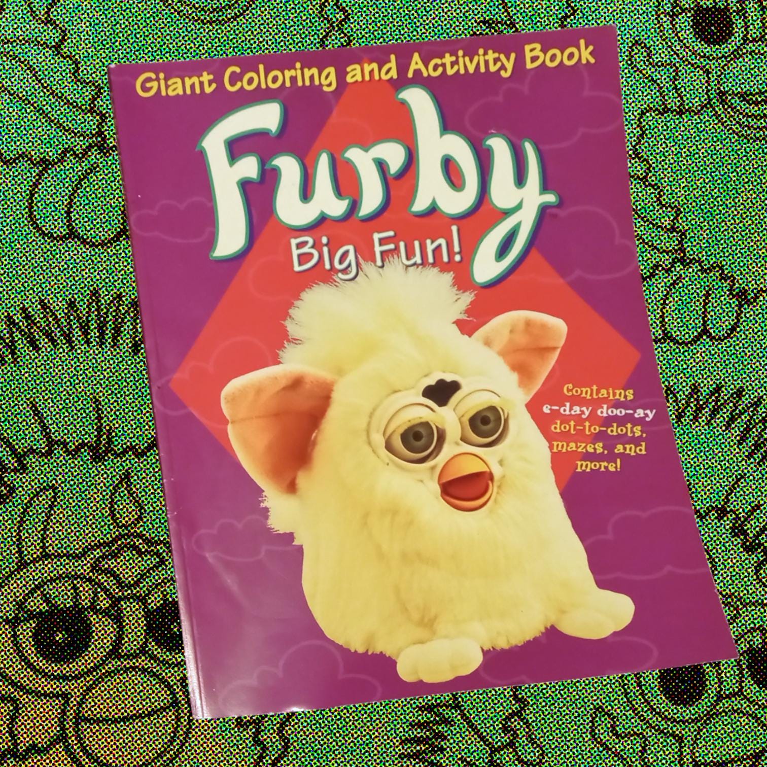 1999 Furby Coloring Book "big Fun!" Original Printing Like New Tiger ...