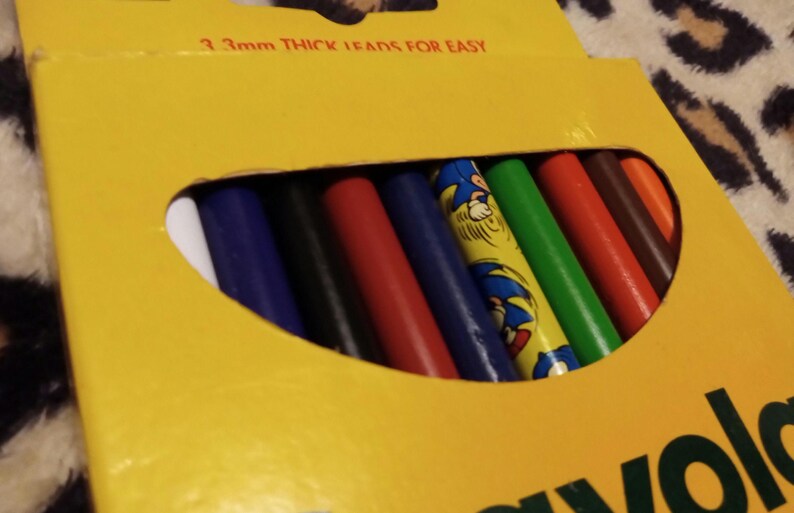 Vintage Crayola Colored Pencil Box With Sonic Hedgehog Sweepstakes - Etsy