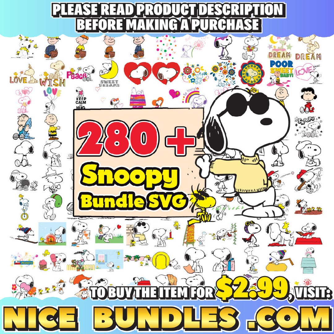 Mega Snoopy Svg, Snoopy Bundle Svg, Charlie Brown Svg, Snoopy Clipart ...