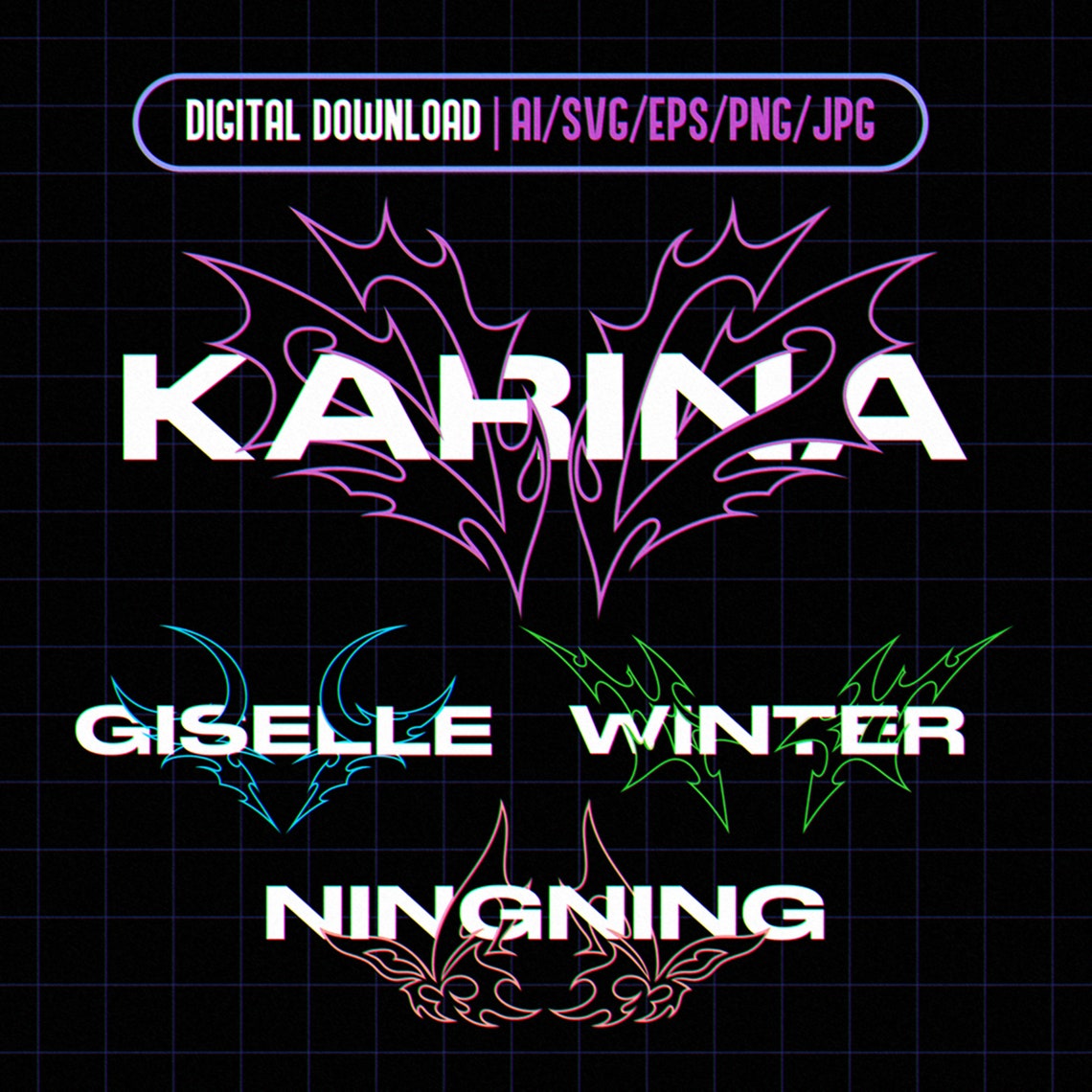 Aespa Supernova Emblem Ai, Eps, Png, Jpg, Svg Printable Decal Vector ...