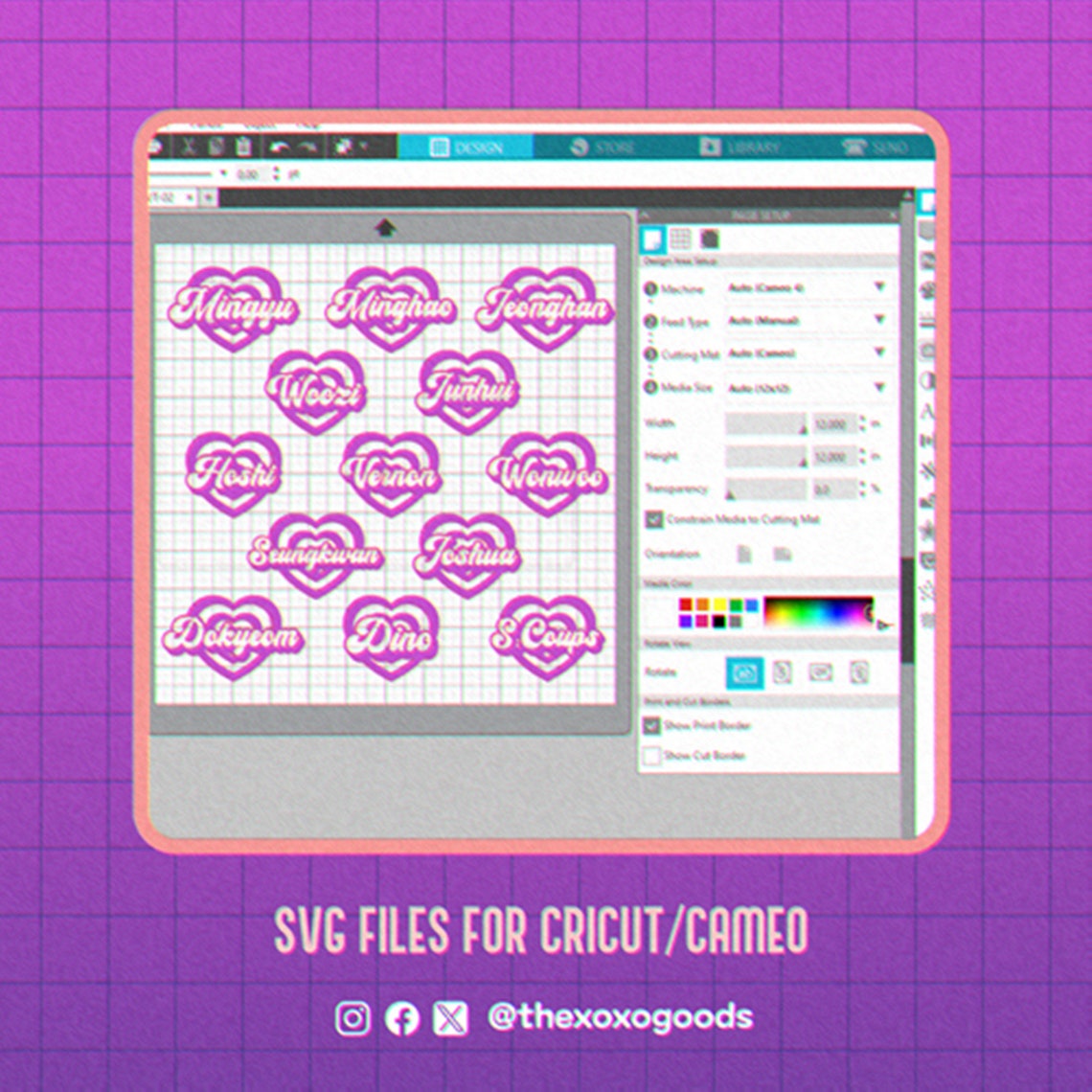 Seventeen Retro Style Names Ai, Eps, Png, Jpg, Svg Printable Decal ...