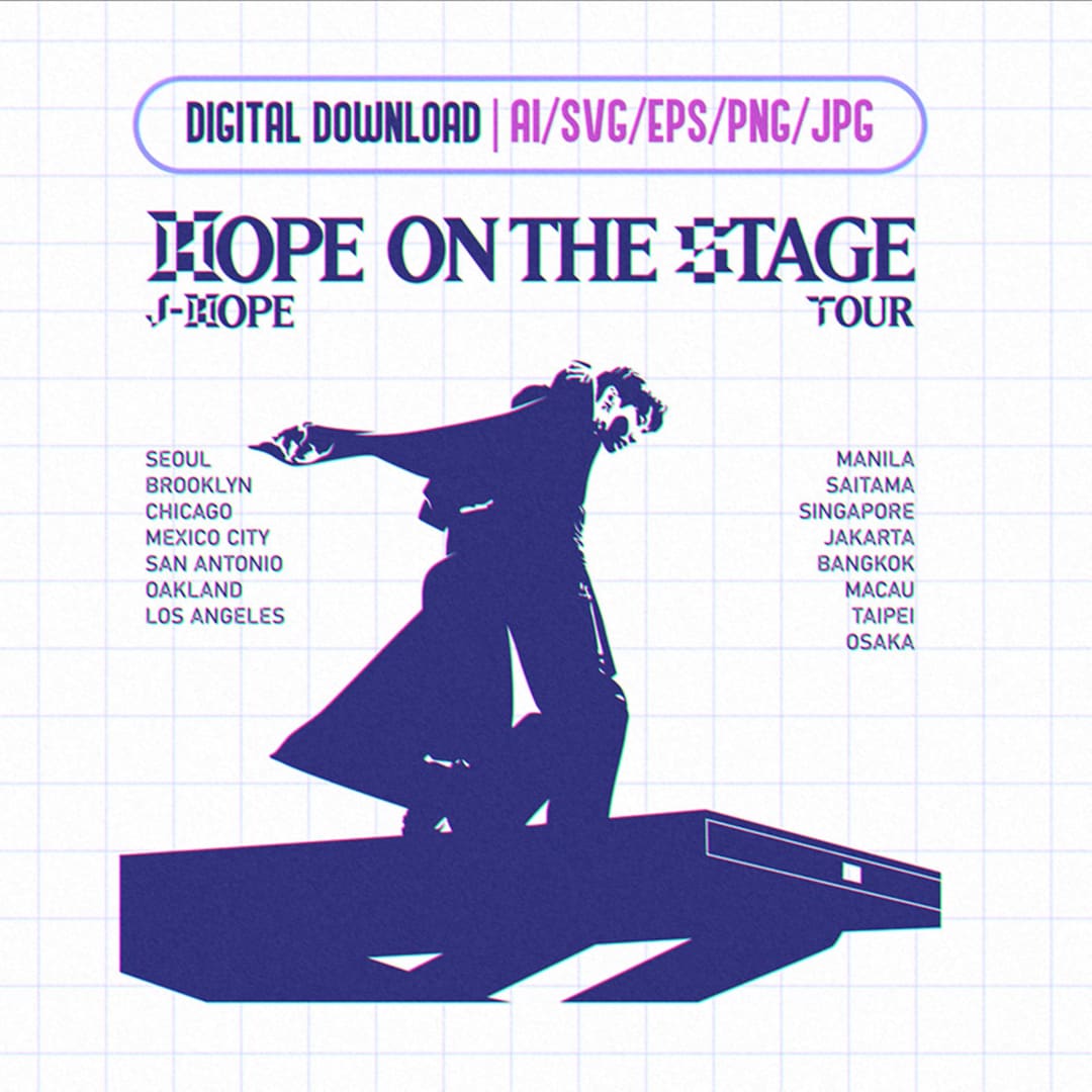 Jhope Hope on the Stage Tour Ai, Eps, Png, Jpg, Svg Printable Decal ...
