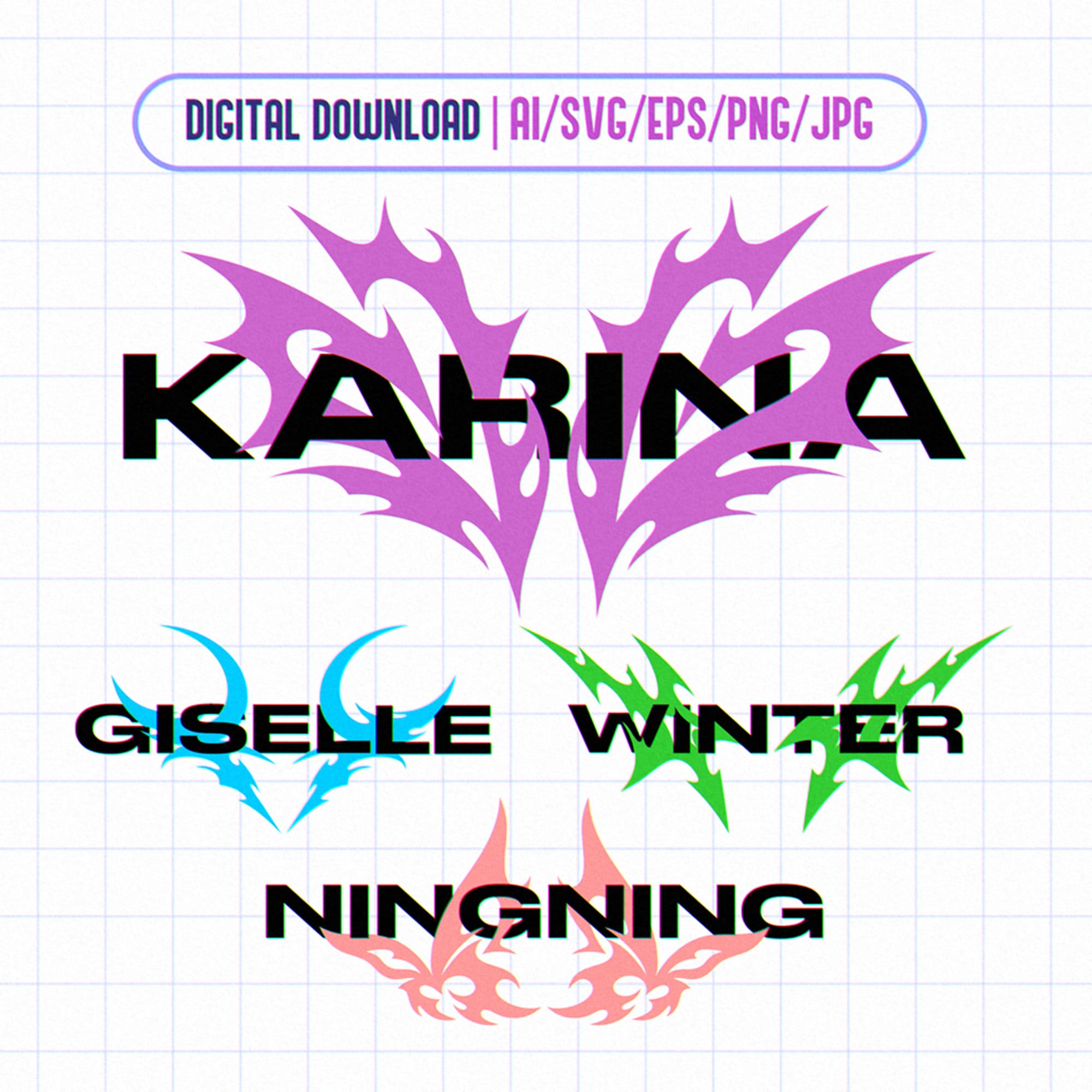 Aespa Supernova Emblem Ai, Eps, Png, Jpg, Svg Printable Decal Vector ...