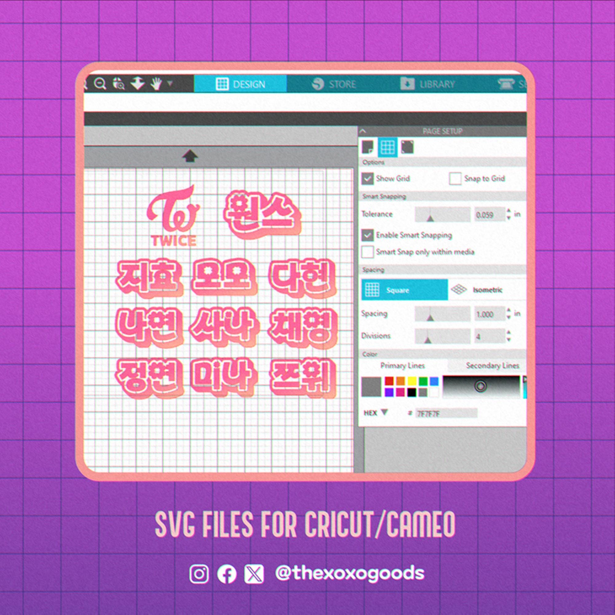 Twice Hangeul Names Ai, Eps, Png, Jpg, Svg Printable Decal Vector Files ...