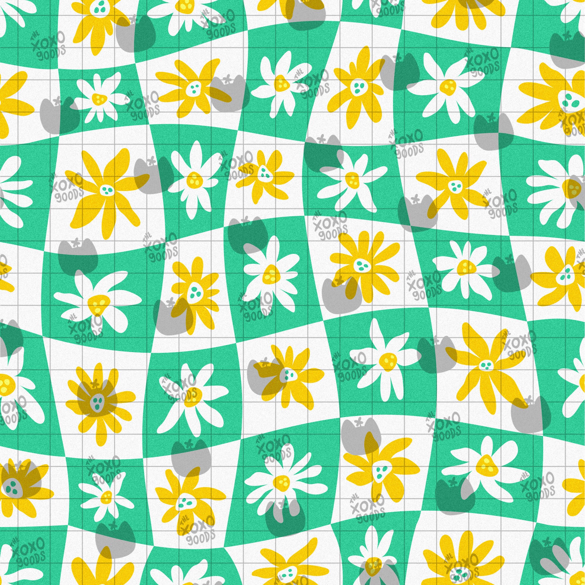 Seamless Flower Grid Pattern Bundle Customizable Vector Designs for ...