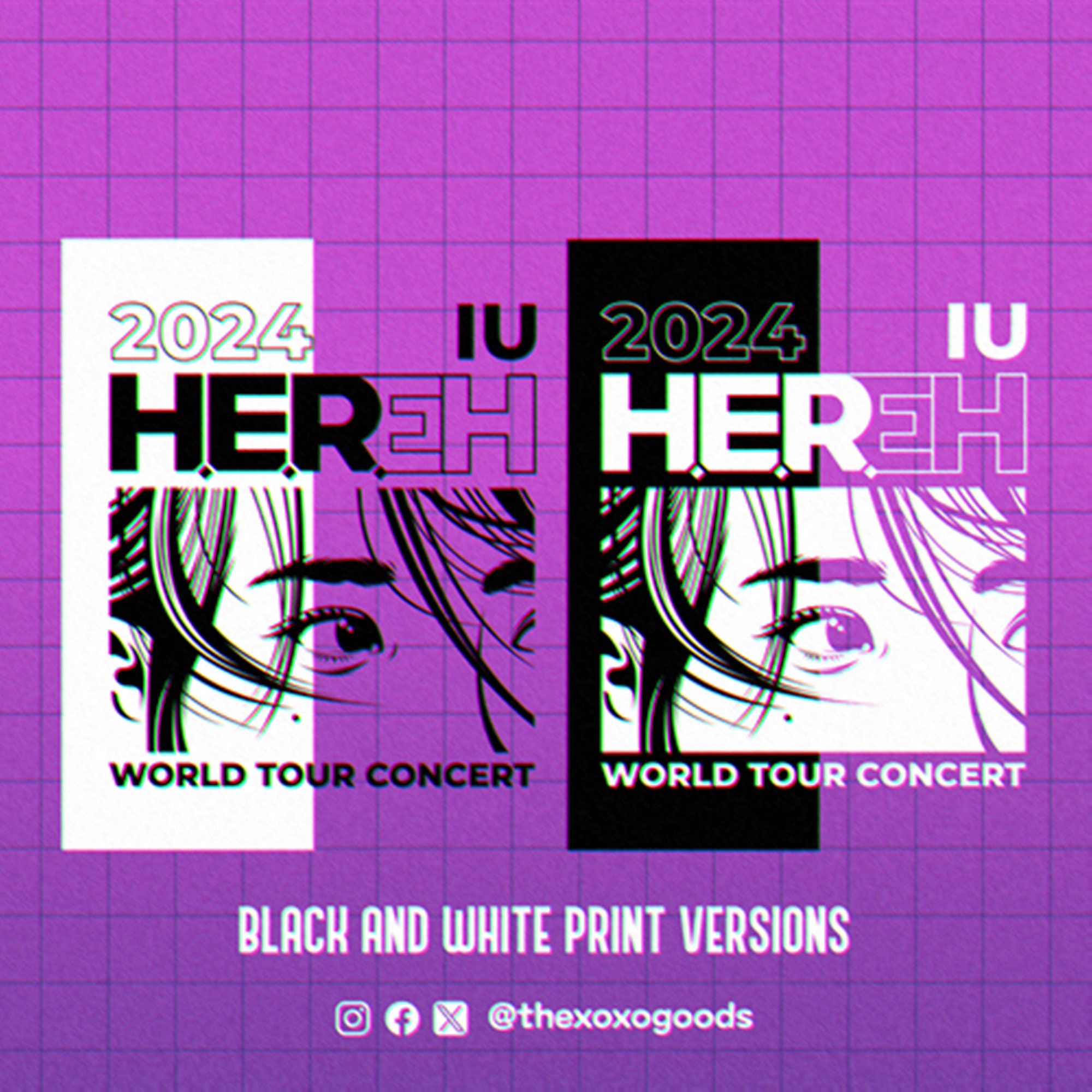 IU H.E.R. Tour Lee Jieun Ai, Eps, Png, Jpg, Svg Printable Decal Vector ...