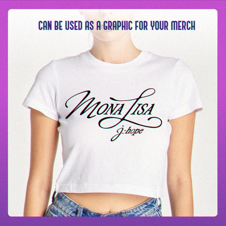 Jhope Mona Lisa Ai, Eps, Png, Jpg, Svg Printable Decal Vector Files for ...