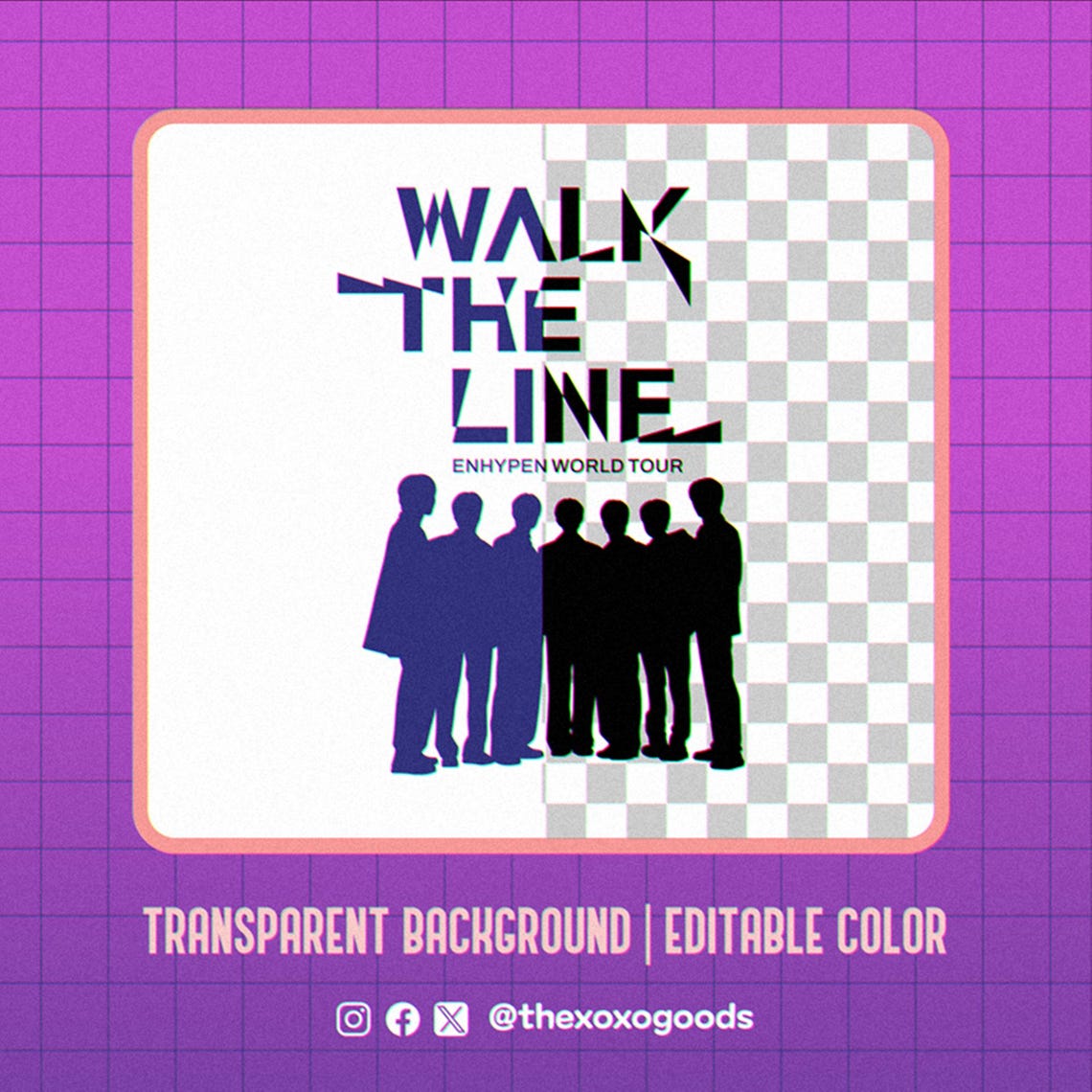 Enhypen Walk the Line World Tour Ai, Eps, Png, Jpg, Svg Printable Decal ...