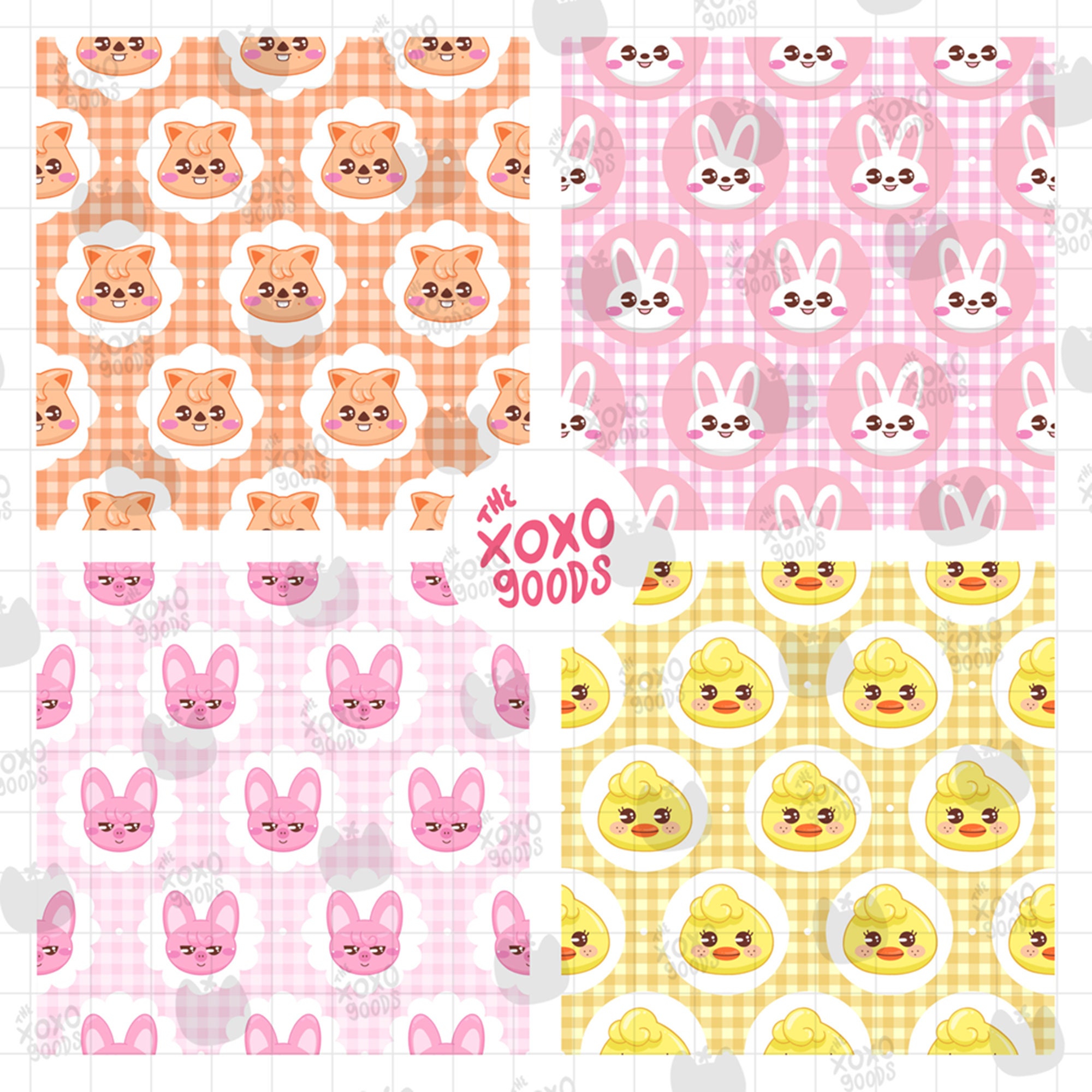 Seamless Stray Kids SKZ Skzoo Pattern Customizable Designs for Prints ...