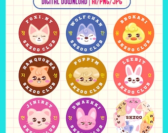 Seamless Stray Kids SKZ Skzoo Pattern Customizable Designs for Prints ...