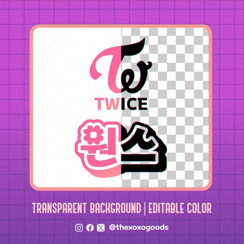 Twice Hangeul Names Ai, Eps, Png, Jpg, Svg Printable Decal Vector Files ...
