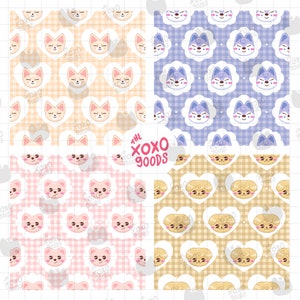 Seamless Stray Kids SKZ Skzoo Pattern Customizable Designs for Prints ...
