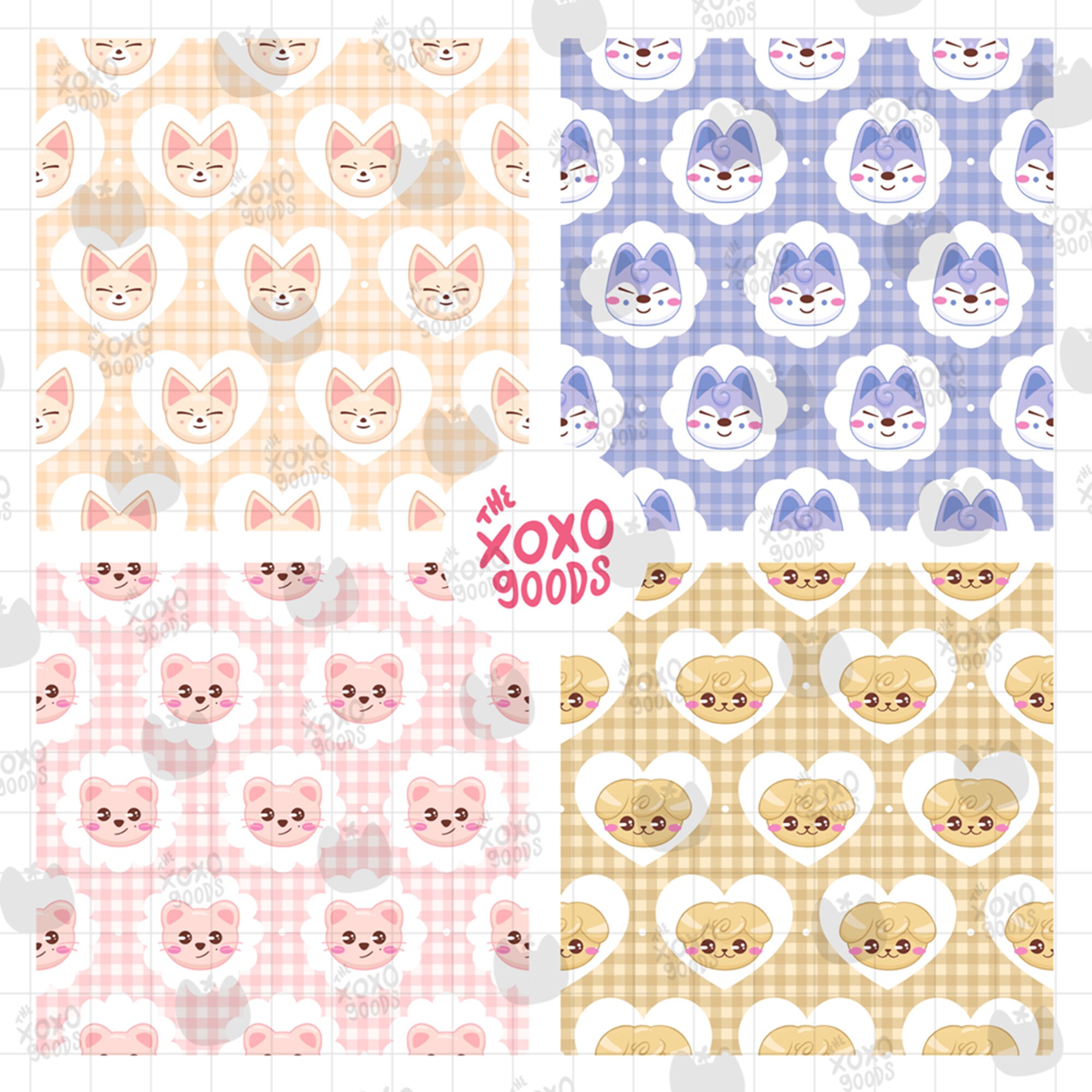 Seamless Stray Kids SKZ Skzoo Pattern Customizable Designs for Prints ...