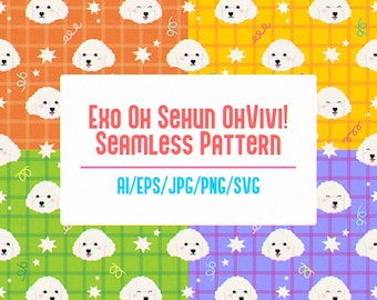 Seamless EXO Park Chanyeol Zzar and Toben Pattern Ai, Eps, Png, Jpg ...