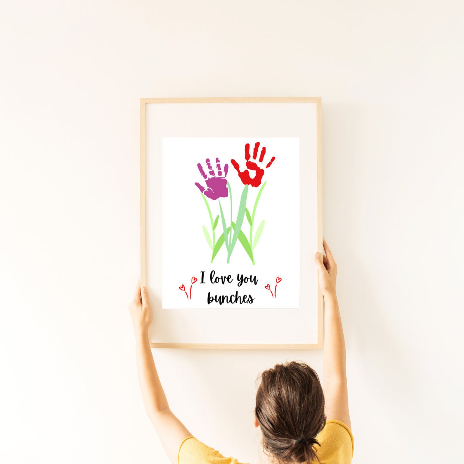 PRINTABLE Valentines Day Handprint Art Craft for Kids, Mother's Day ...
