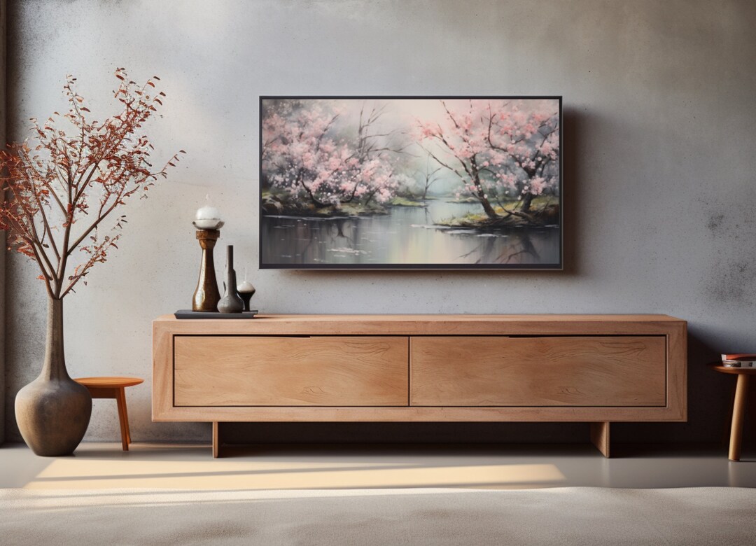 Light Pink Cherry Blossoms | Frame TV Art | Screensaver - Etsy