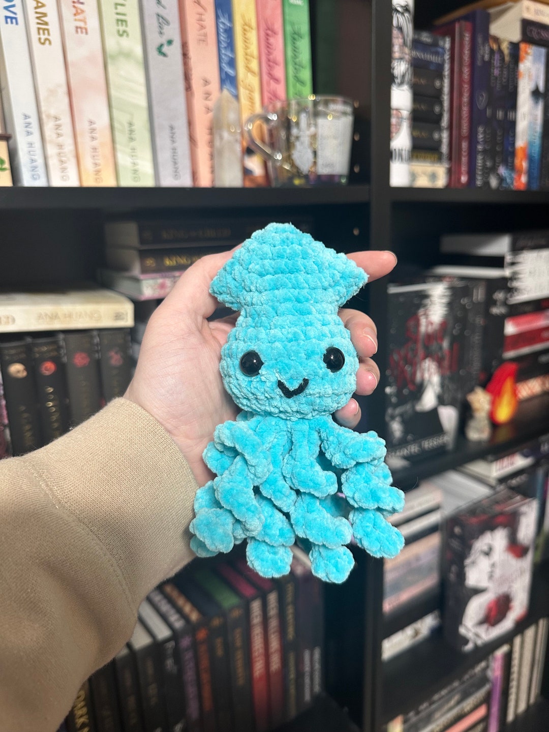 Crochet Baby Squid Plushie: Multiple Color Options, Stuffed Toy, Spots ...